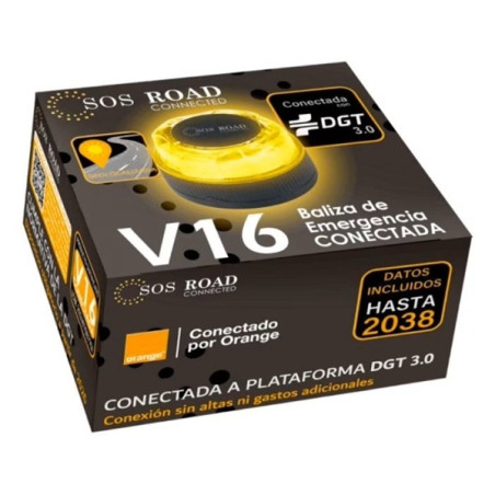 Baliza de emergencia SOS ROAD Connected EL2024 V16 negro